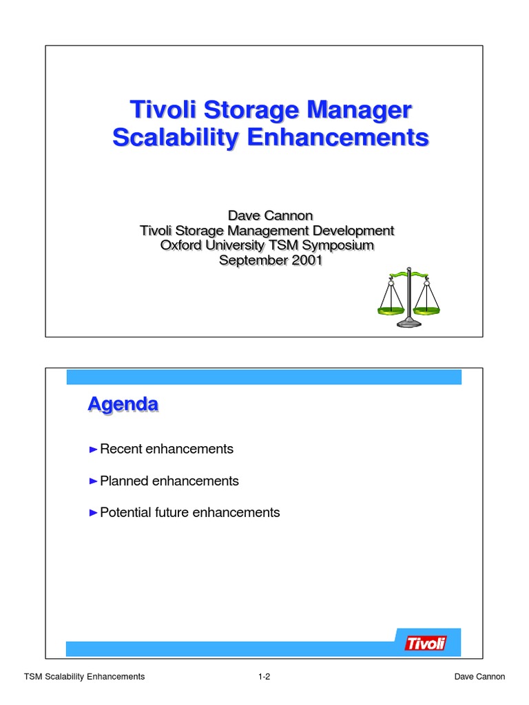 Tivoli Storage Manager Scalability Enhancements | PDF | Backup | File System