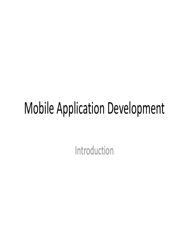Lecture 01 Introduction | Download Free PDF | Android (Operating System ... Lecture 01 Introduction | Download Free PDF | Android (Operating System ...