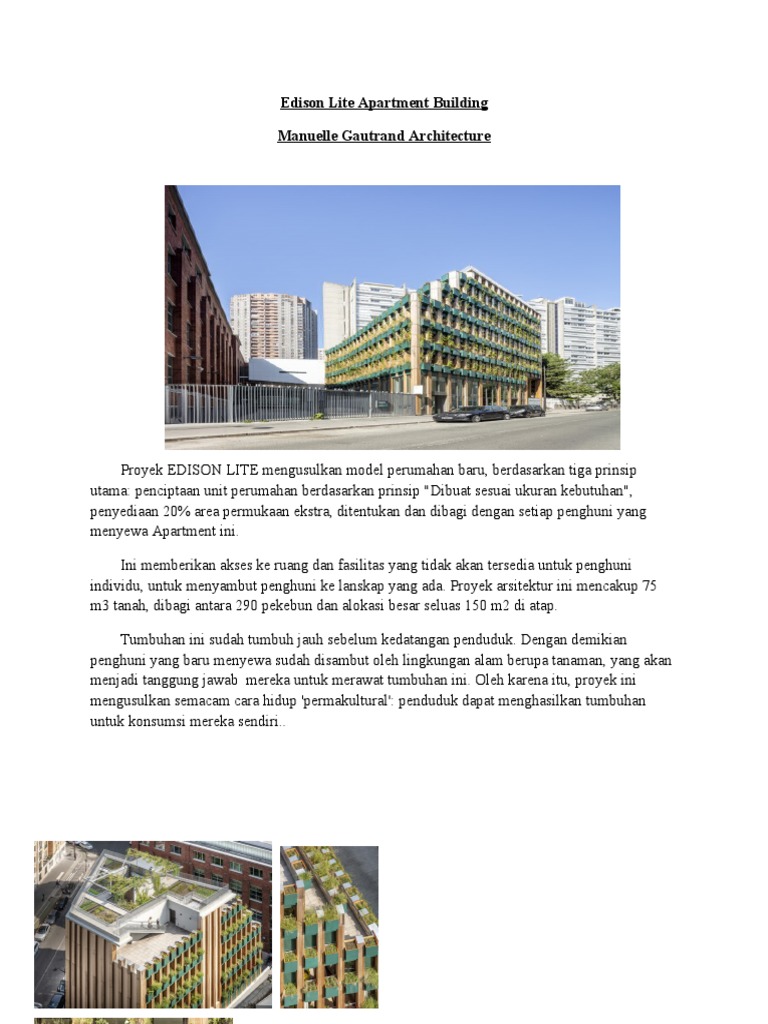 Studi Banding Apartment Arsitektur Hijau | PDF