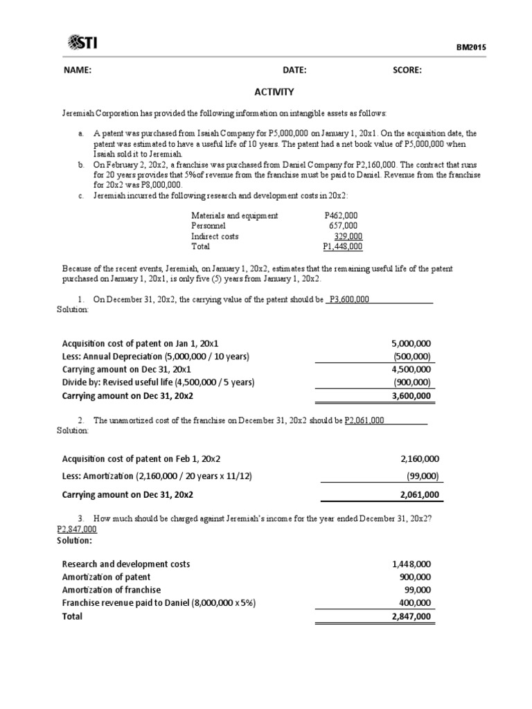 01 Activity 1 | PDF | Book Value | Balance Sheet