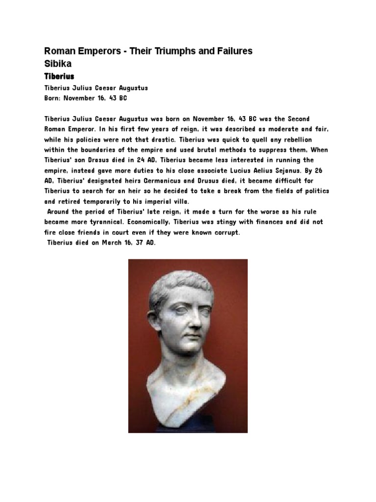 Roman Emperors - Their Triumphs and Failures | PDF | Augustus | Julius ...