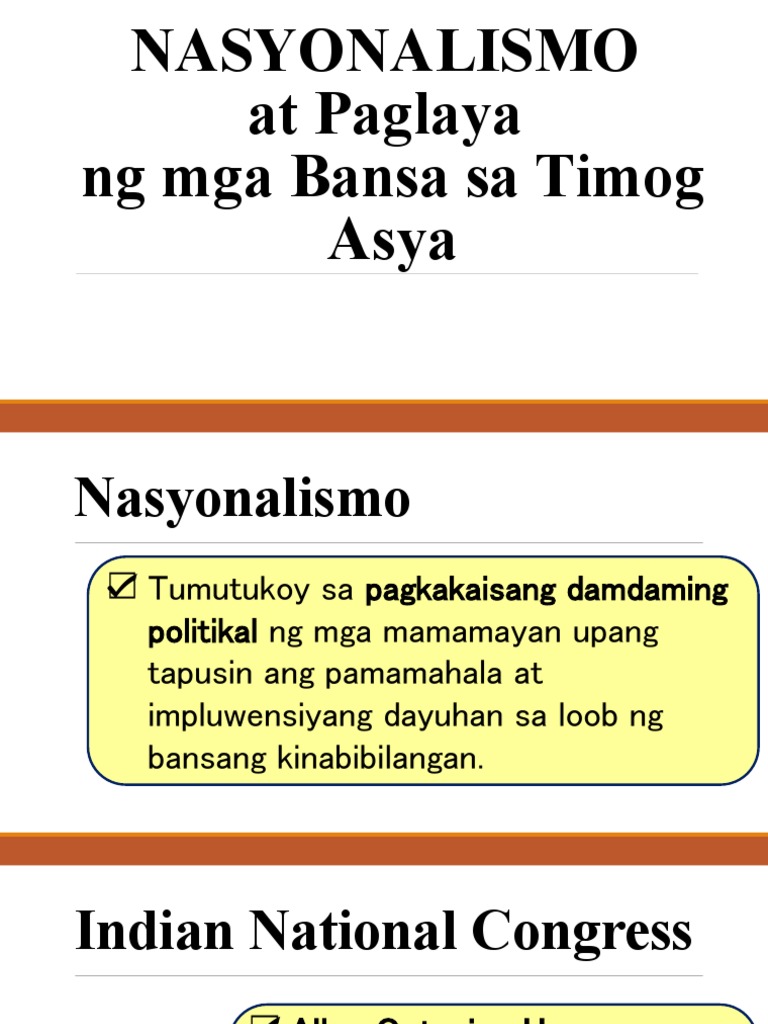 AP7 - Nasyonalismo at Paglaya NG Mga Bansa Sa Timog Asya | PDF
