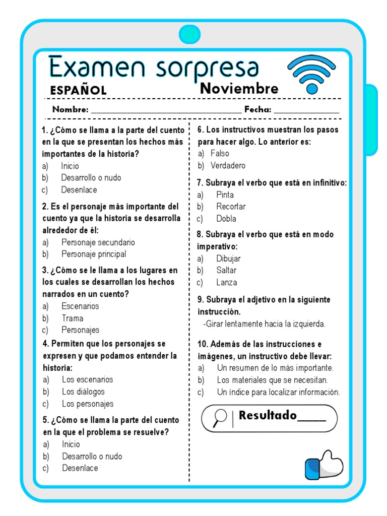 Examen Sorpresa | PDF