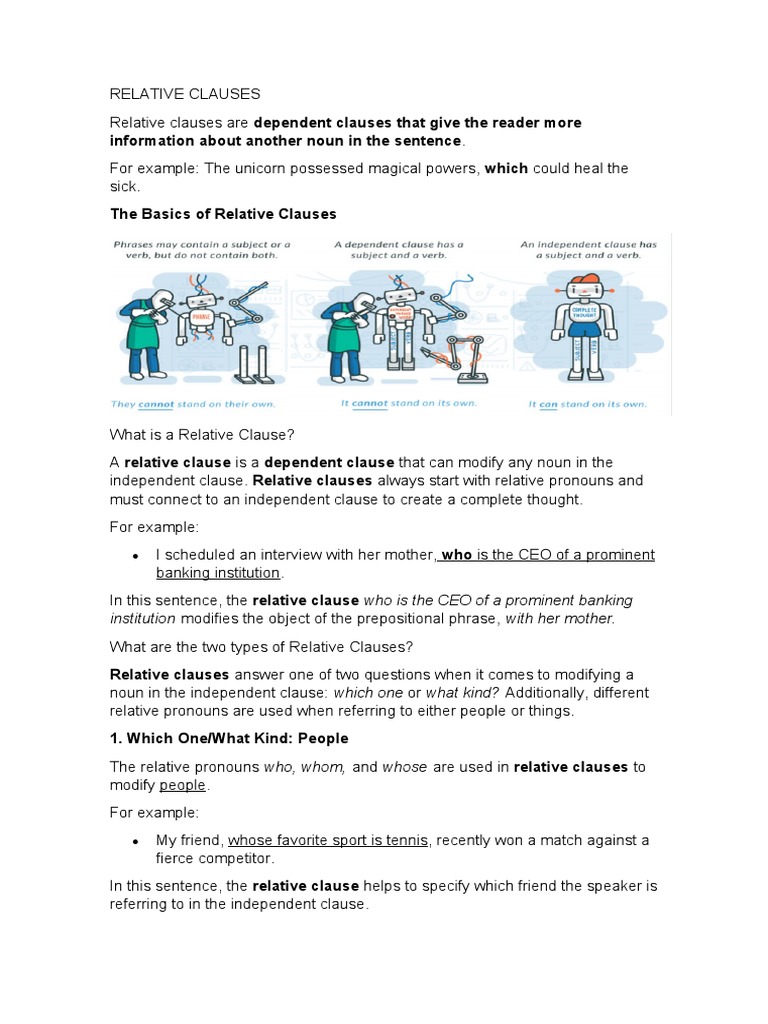 The Basics of Relative Clauses: A Comprehensive Guide to Understanding Relative Pronouns and ...