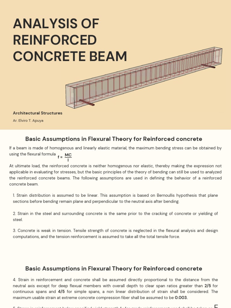 Analysis of Reinforced Concrete Beam | PDF | Bending | Reinforced Concrete