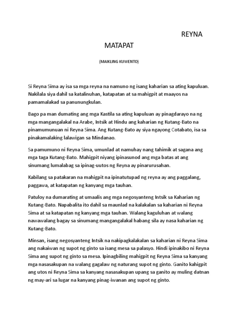 Reyna Matapat | PDF