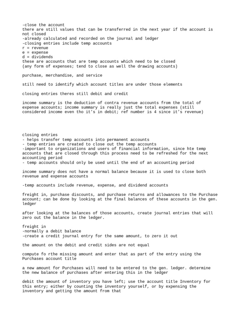Closing Entries (Accounting) | PDF | Debits And Credits | Economies