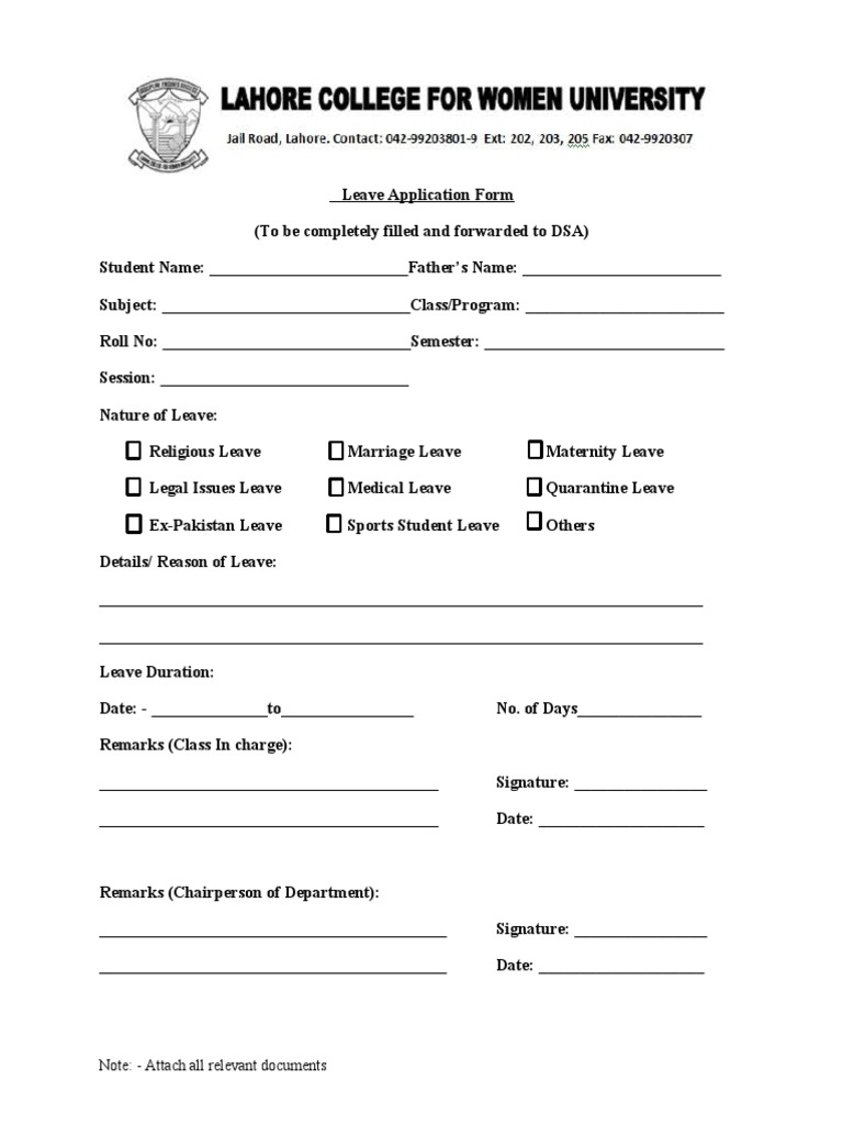 Leave Application Form Template | PDF | Career & Growth | Business