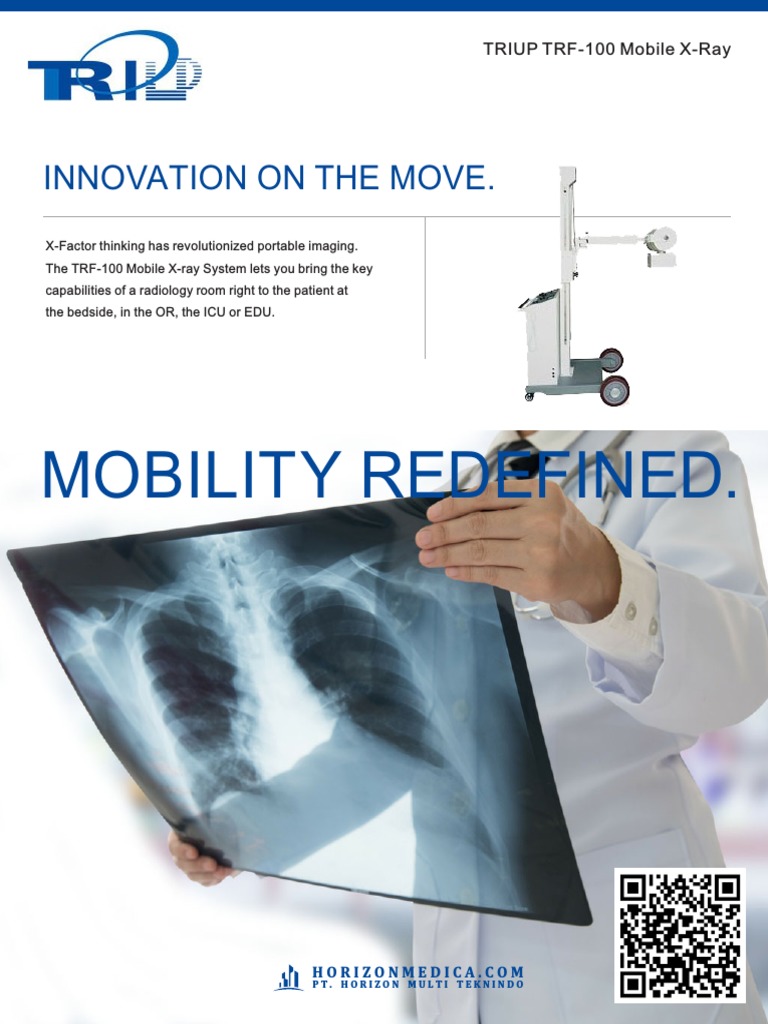 Brosur Mobile Xray TRIUP TRF100 HORIZON | PDF | Mains Electricity | Electric Power