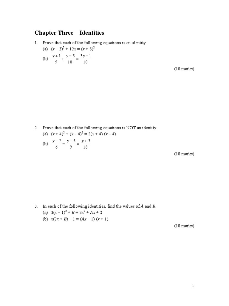 Identifying Identities and Proving Equations Through Expansion | PDF | Mathematics ...