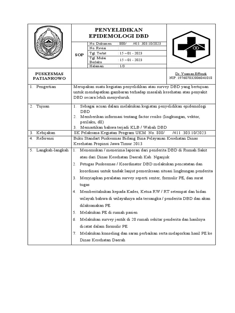 Sop Pe DBD 2023 | PDF