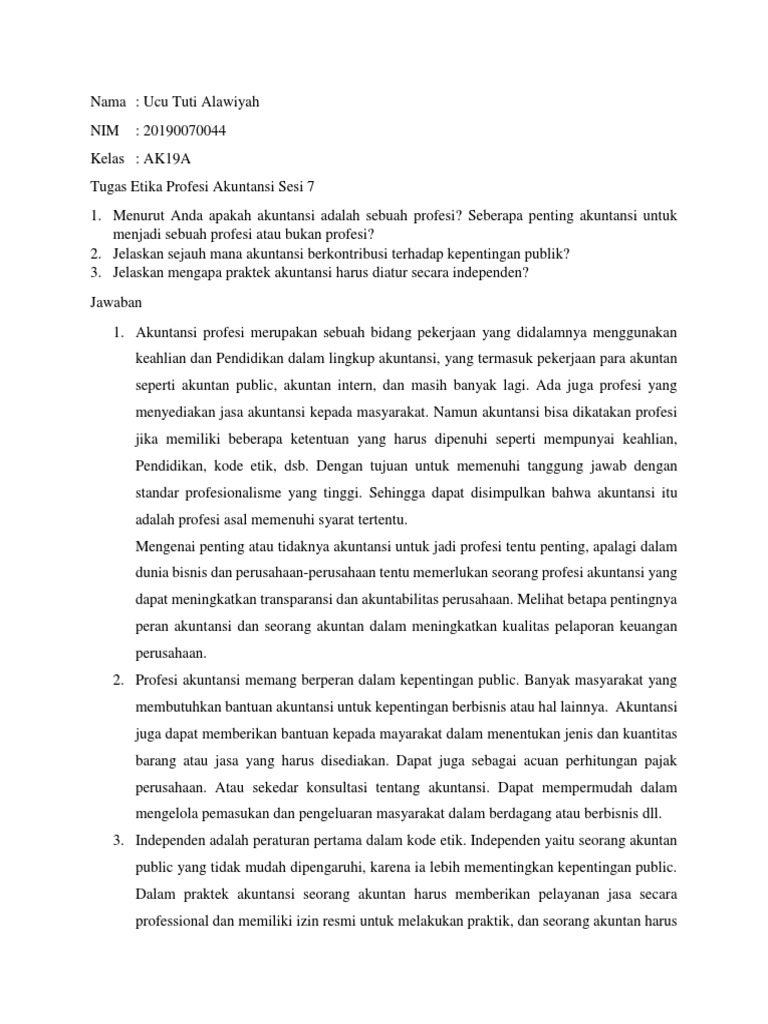 Tugassesi 7 Efa PDF | PDF