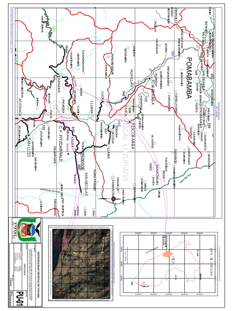 Plano Ubicacion - Pu-01 (Yanama) | PDF