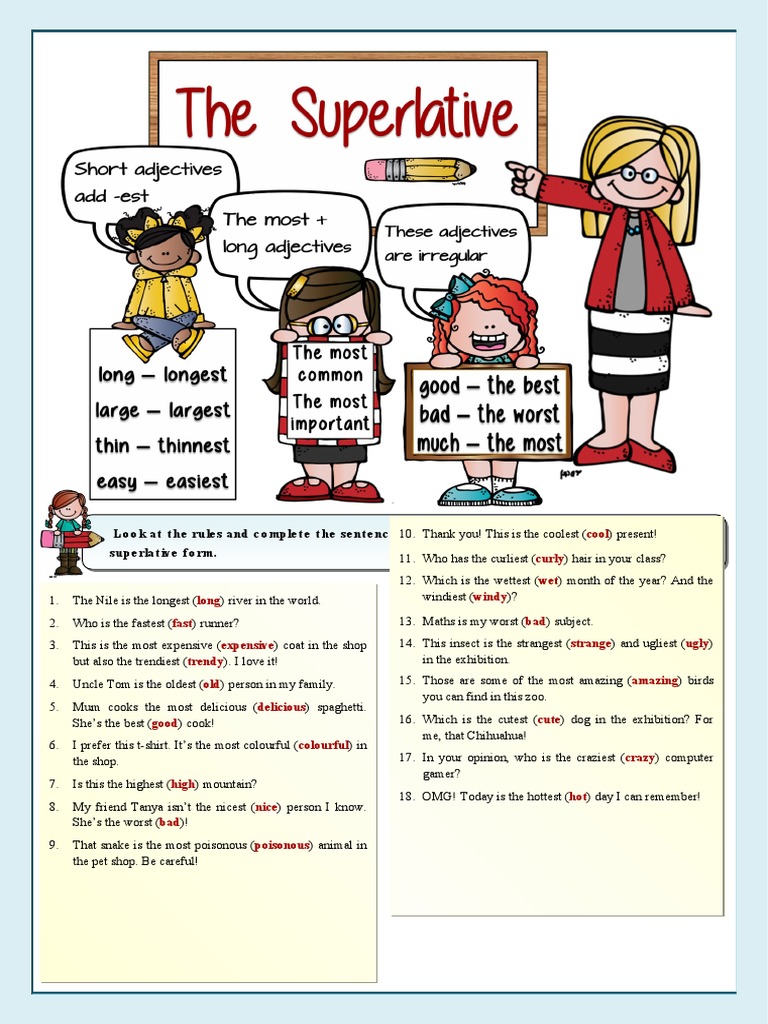 The Superlative Tips and Practice Grammar Drills - 98601 | PDF