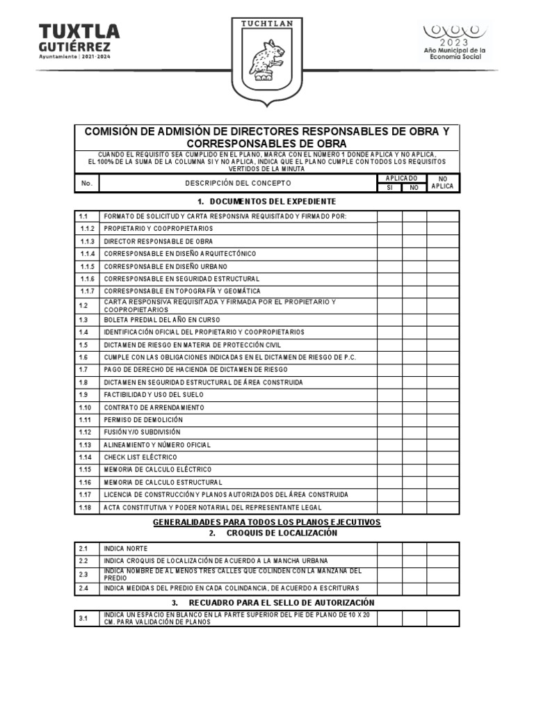 Check List 2023 Corregido - 230127 - 114241 PDF | PDF | Diseño ...