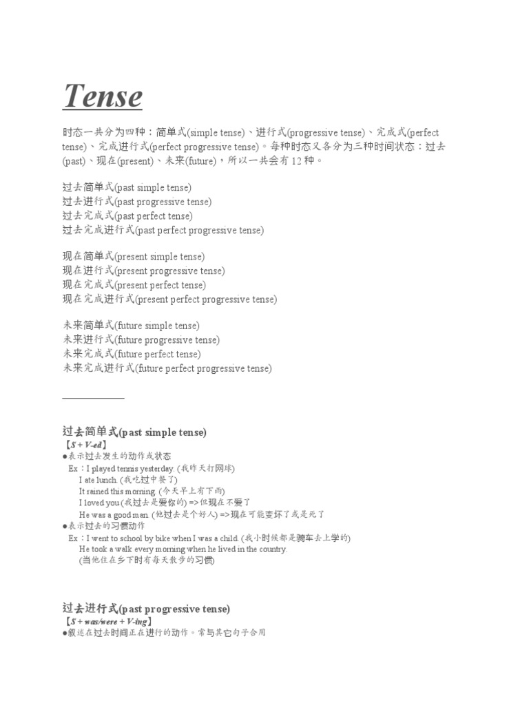 Tenses | PDF