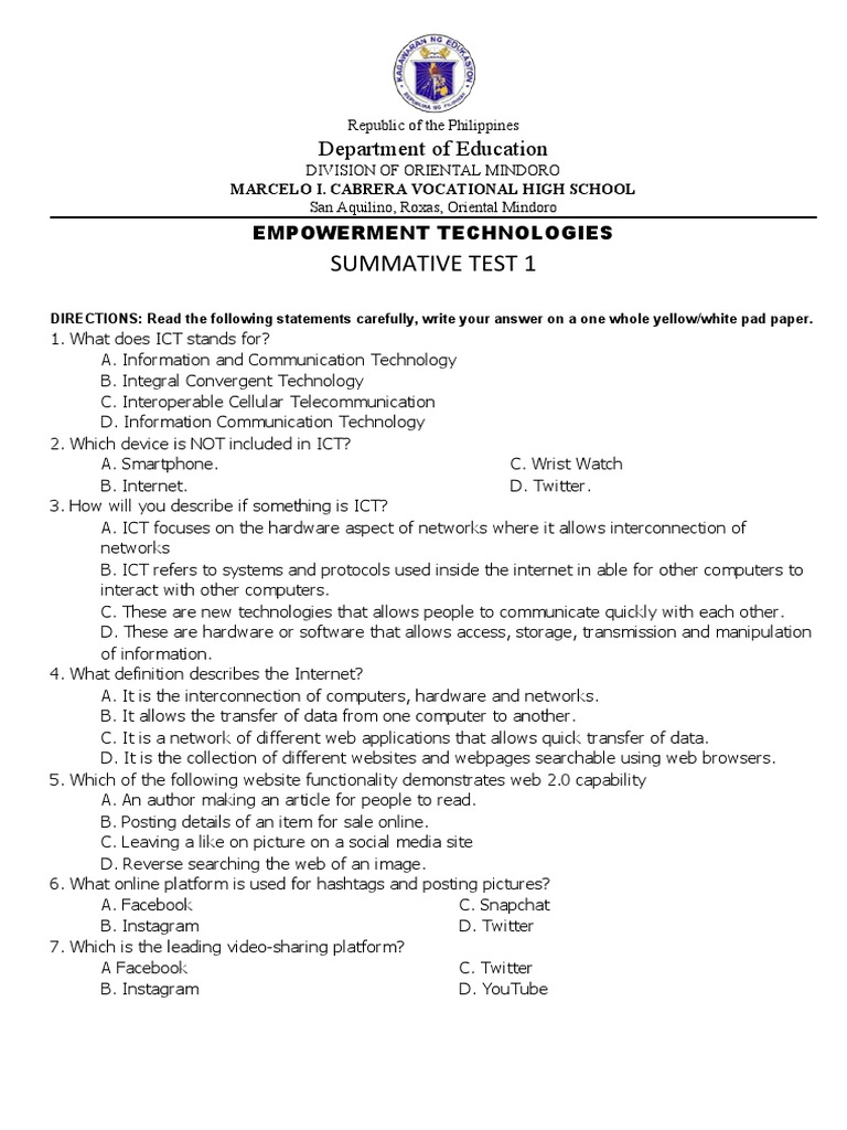 Emtech ST1 | PDF | World Wide Web | Internet & Web