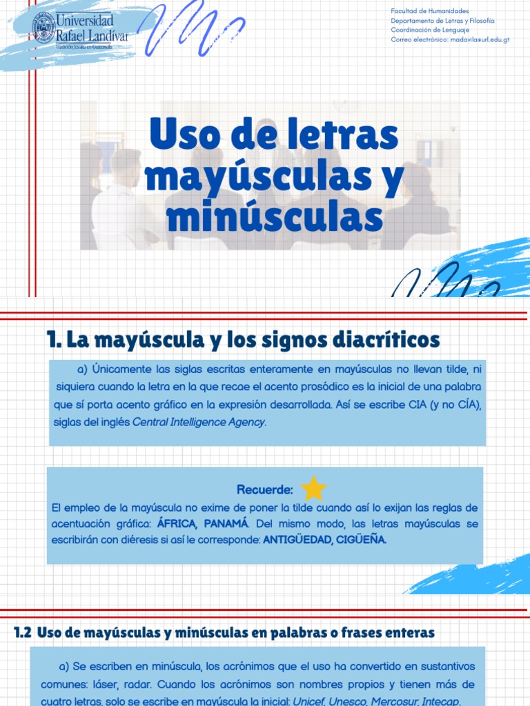 Uso de Mayúsculas y Minúsculas | Descargar gratis PDF | Lingüística