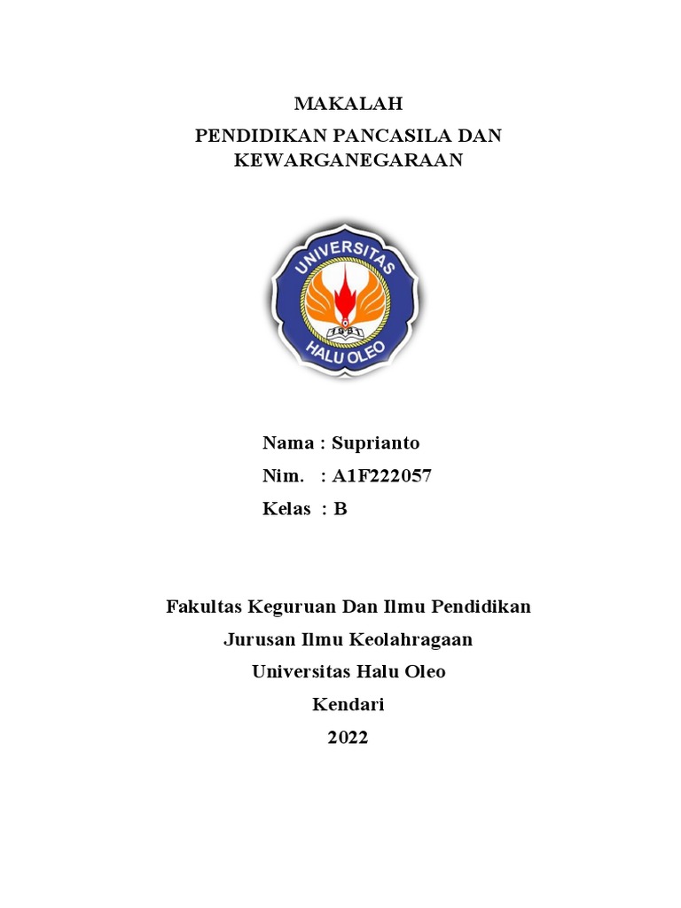 Cover Makalah PKN | PDF