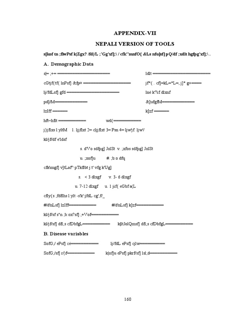 Nepali Psychosocial Assessment Tools | PDF