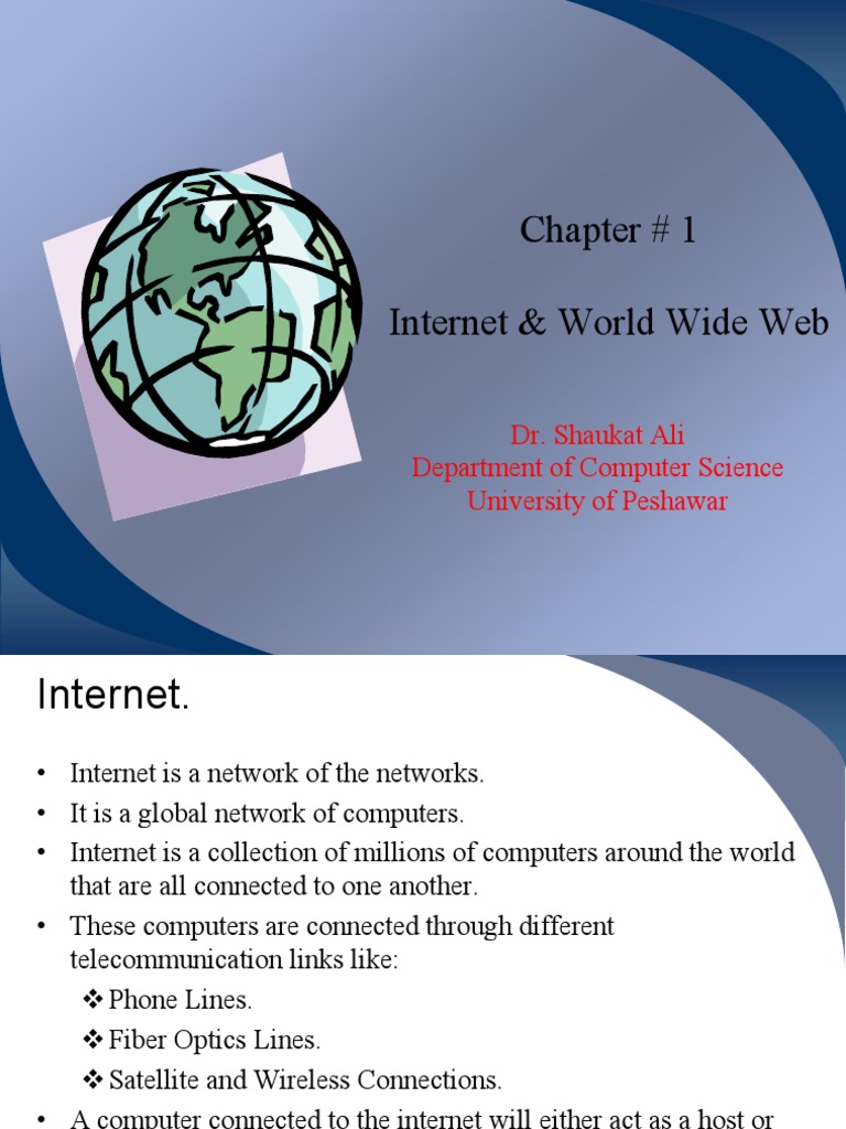 Chapter 1 Internet And World Wide Web Pdf World Wide Web Internet And Web