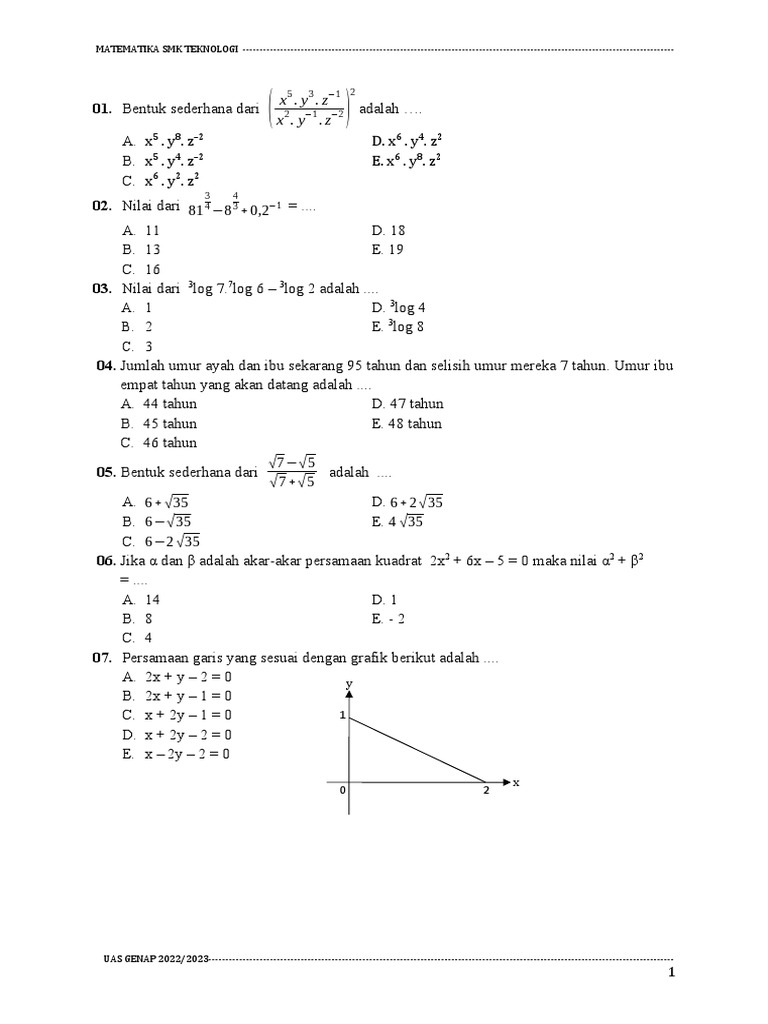 Soal Uas Genap XII | PDF