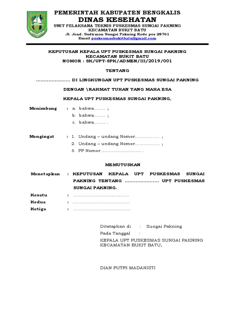 Contoh SK | PDF