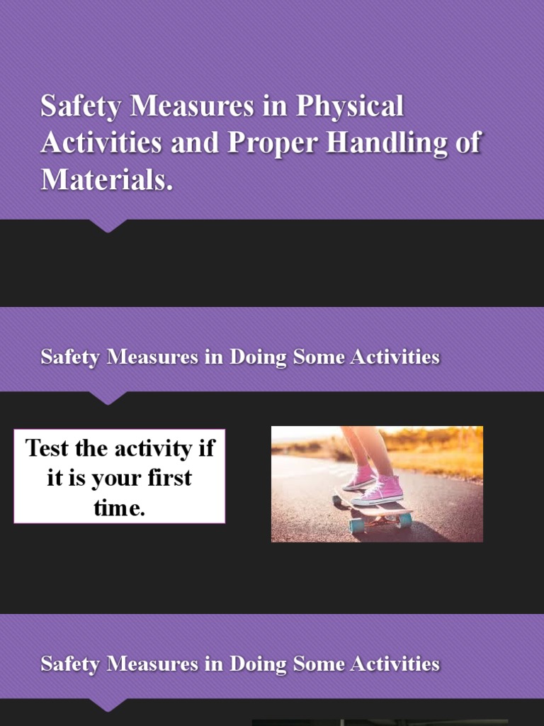 Safety Measures for Physical Activities | PDF | Lifestyle