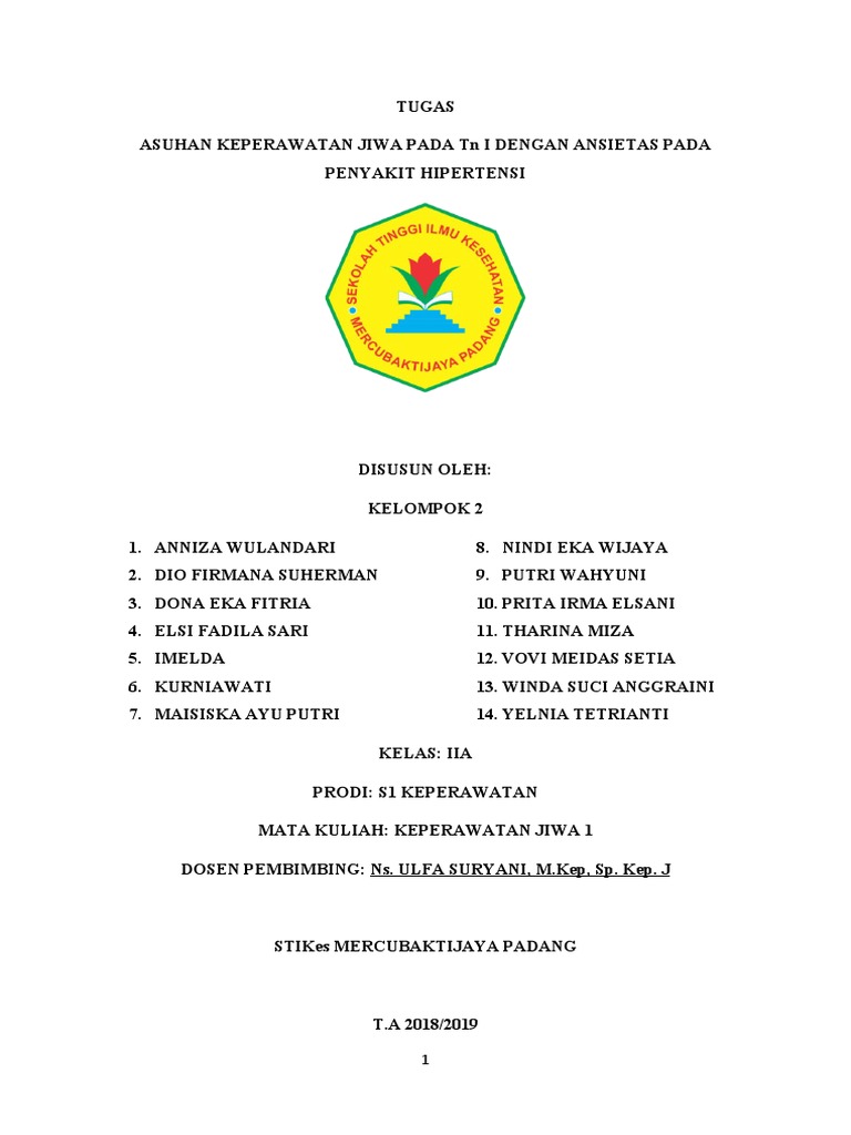 Askep Jiwa Dengan Ansietas - 1 | PDF