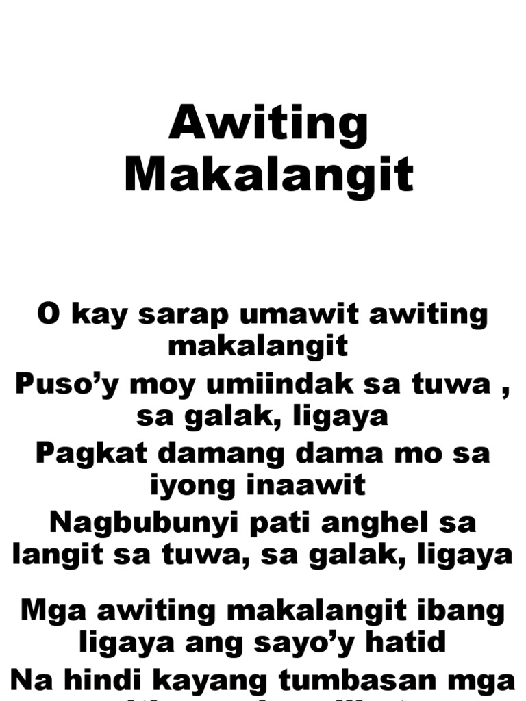 Awiting Makalangit | PDF