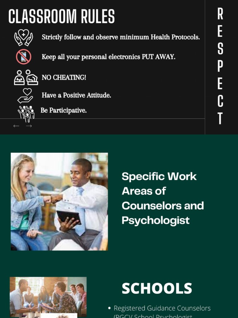 Q3 - W3 - Specific Work Areas of Counselors | PDF