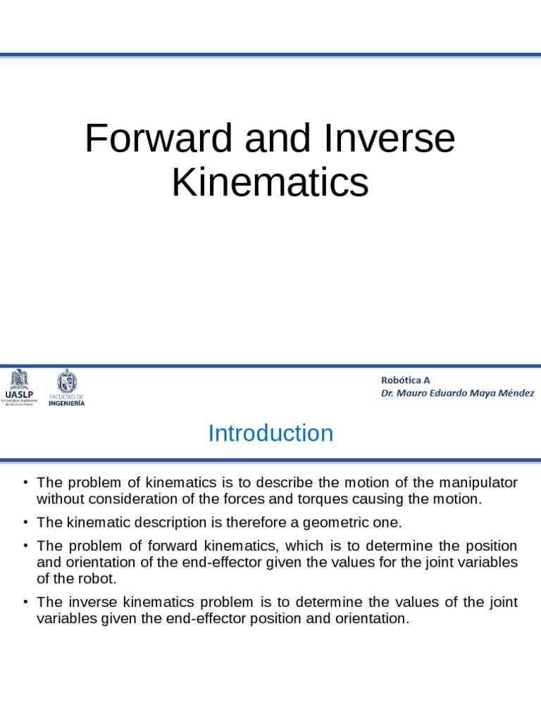 Forward and Inverse Kinematics Overview | PDF | Kinematics | Geometry