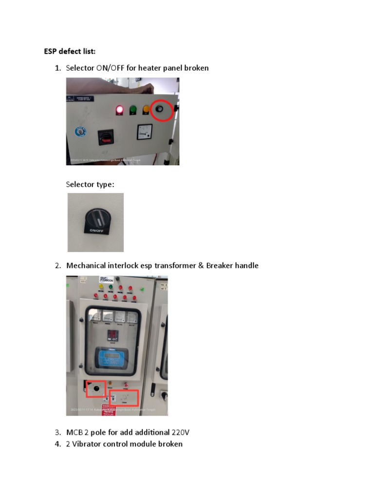 ESP Defect List | PDF