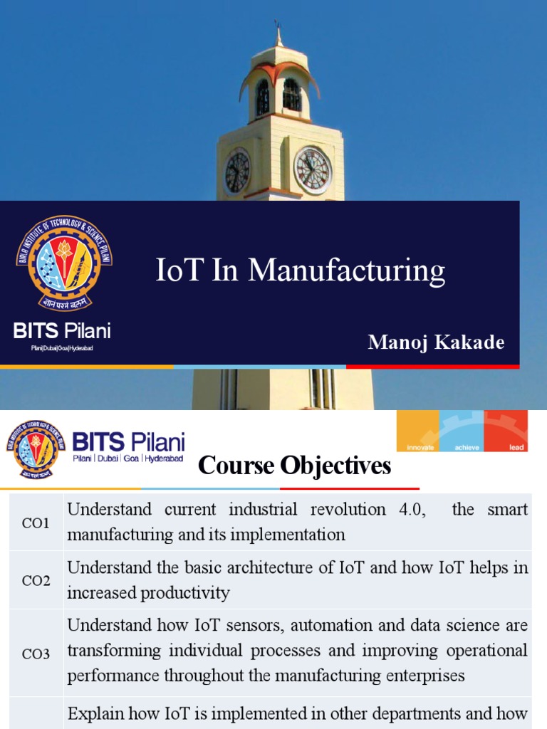 IoT in Manufacturing - S1 - Industrial Revolution 4.0 PDF | Download ...