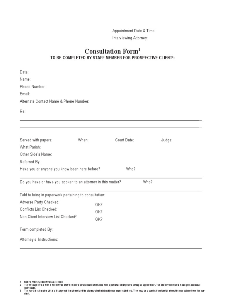 S0102 Consultation Form | PDF | Lawyer | Justice