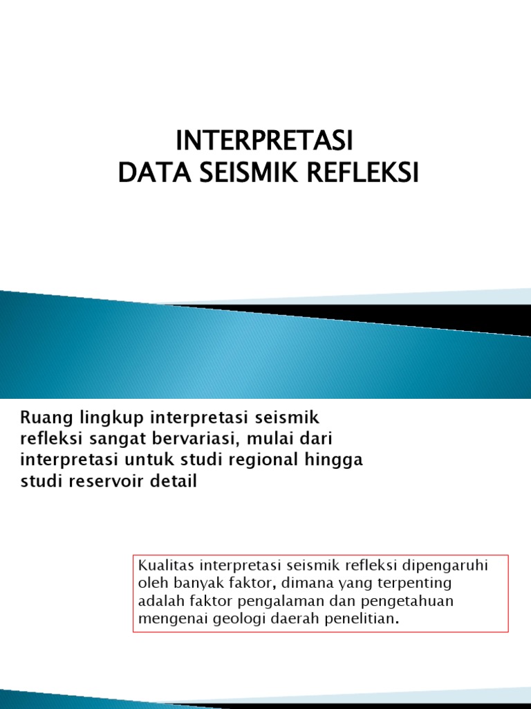 Interpretasi Data Seismik | PDF
