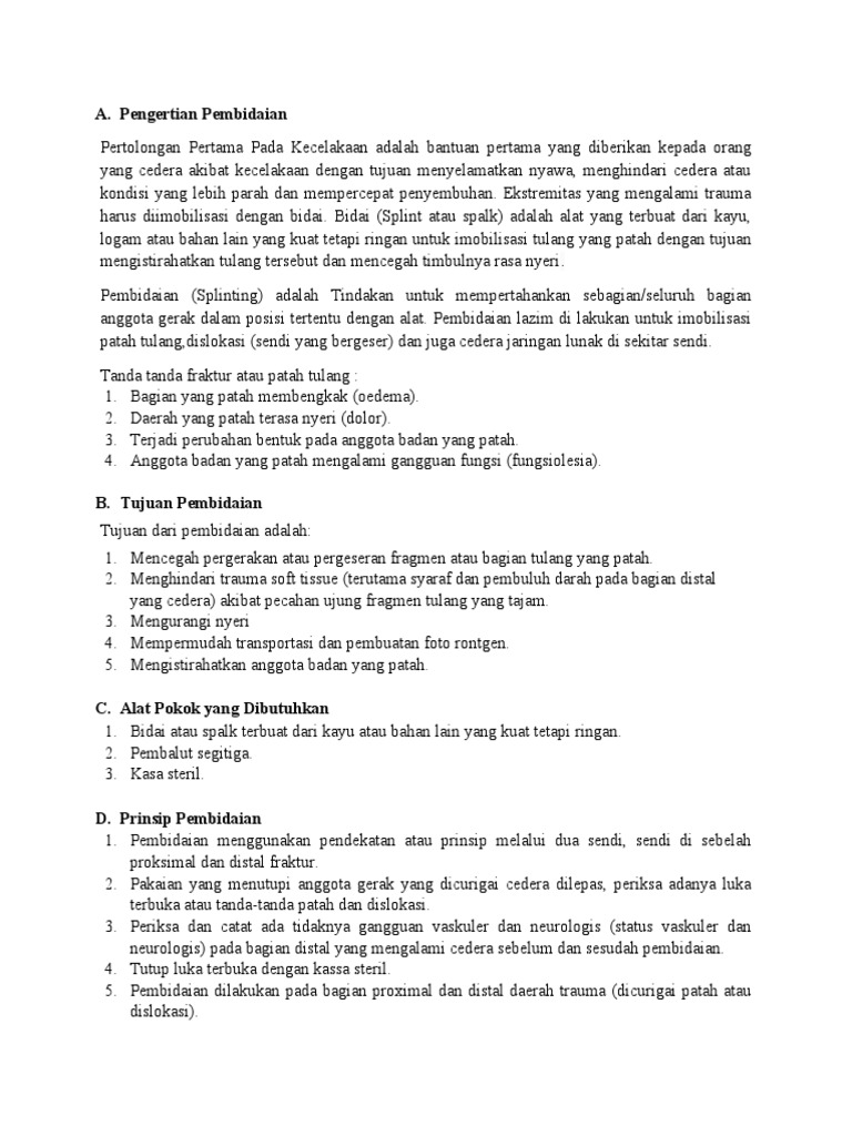 Materi Pembidaian | PDF