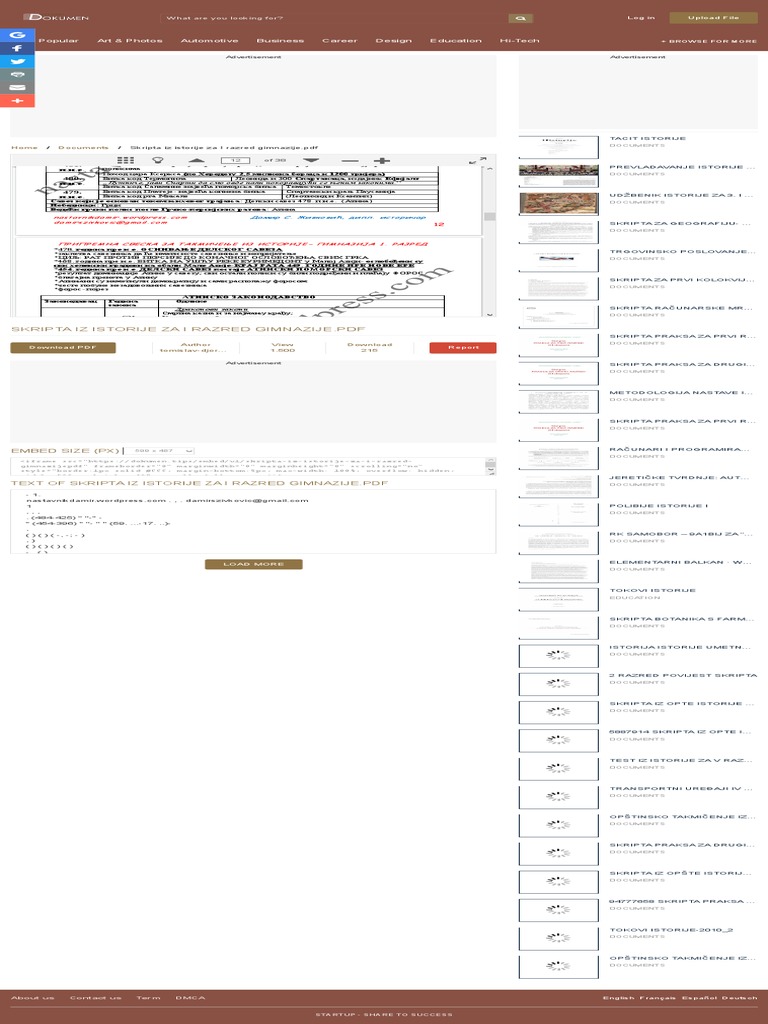 (PDF) Skripta Iz Istorije Za I Razred Gimnazije - PDF - DOKUMEN - TIPS PDF | PDF