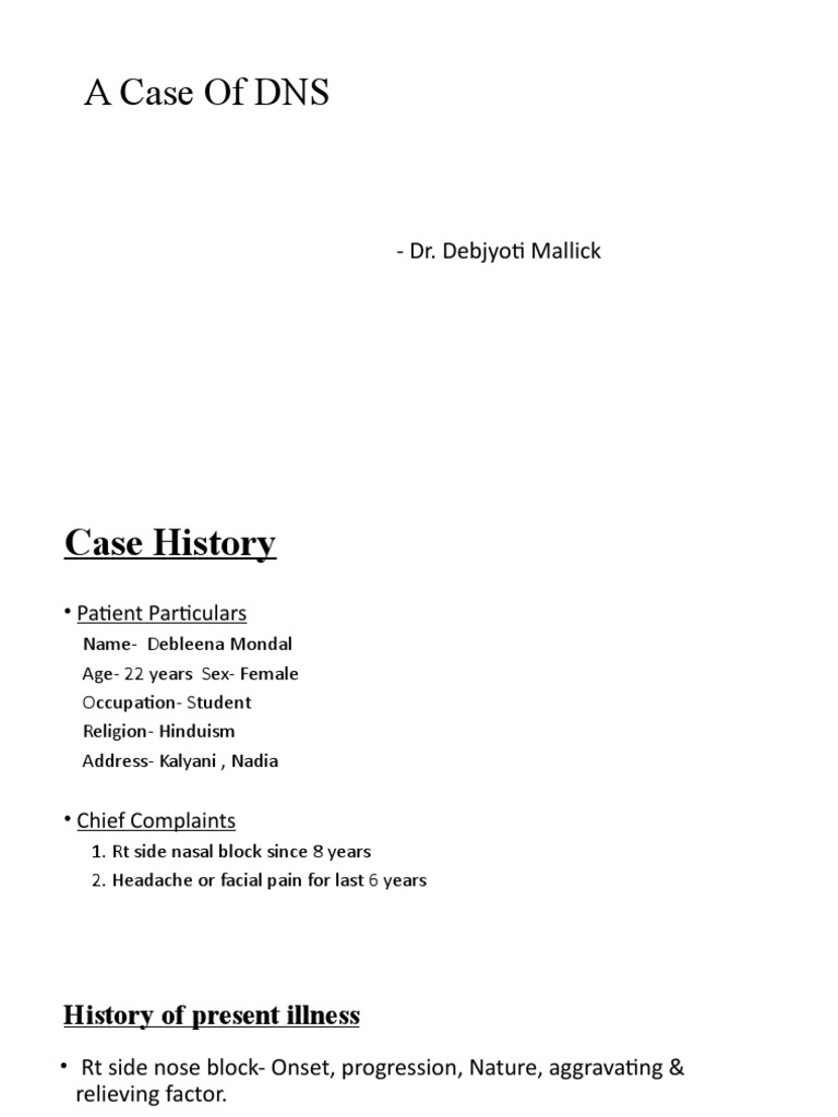 A Case of DNS | Download Free PDF | Human Nose | Larynx