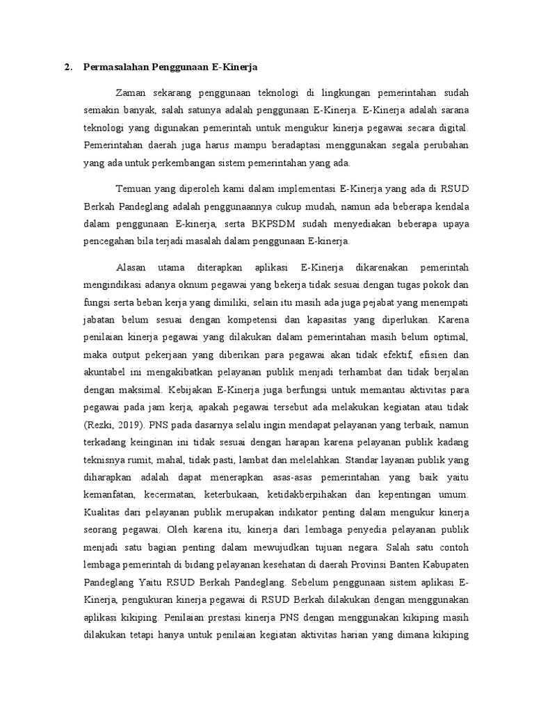 Permasalahan Penggunaan Ekin | PDF