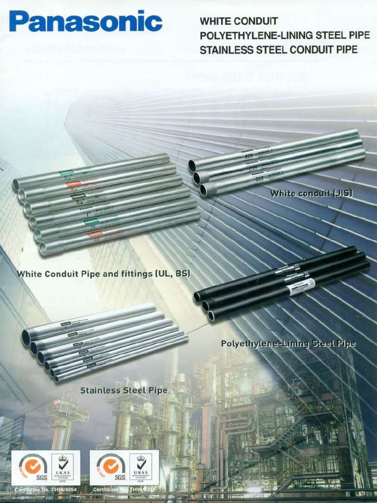 Panasonic White Conduit Specifications | PDF | Pipe (Fluid Conveyance ...