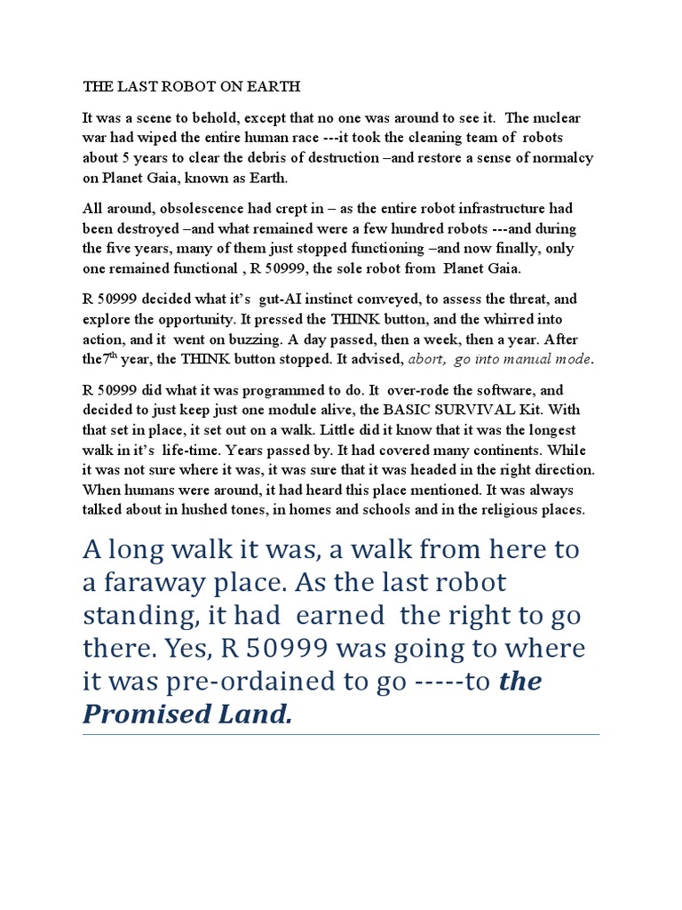 The Last Robot On Earth - Stanley David | PDF