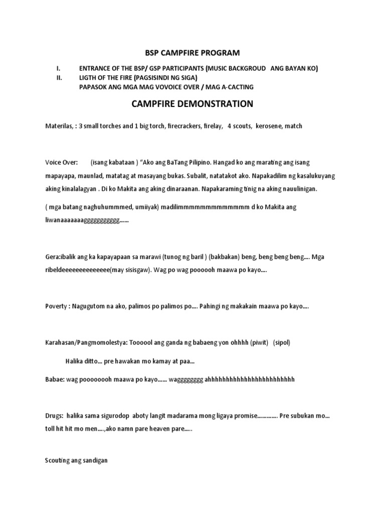 BSP Campfire Program Flow | PDF