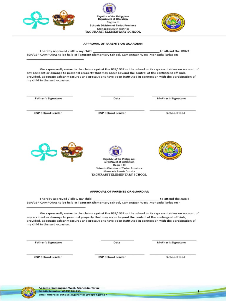 BSP - GSP Parental Consent | PDF