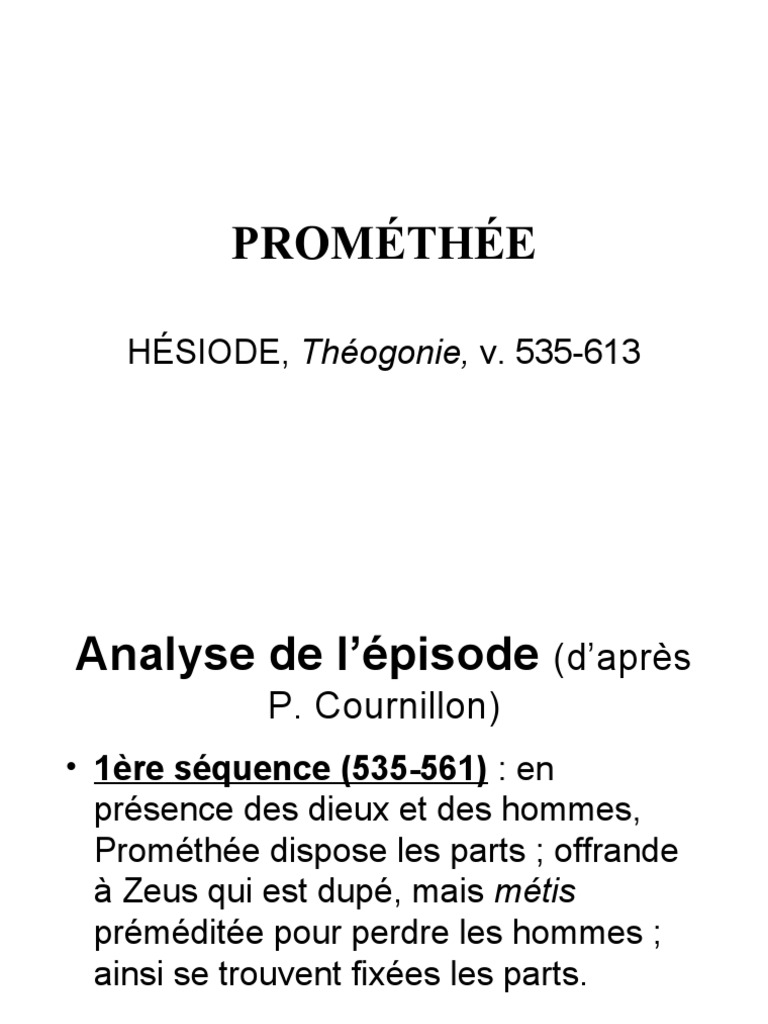 Promethee | PDF | Prométhée | Polythéisme