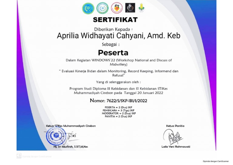 Sertifikat Mama 1 | PDF