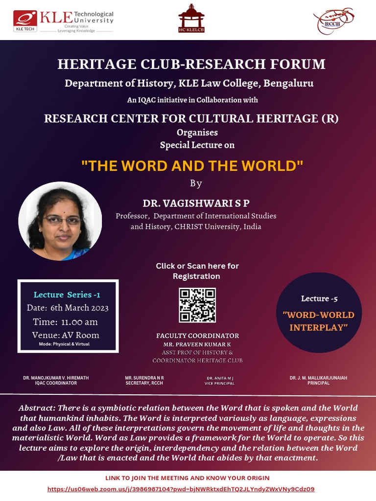 The Word and The World by Dr. Vagishwari S P | PDF | Social Science