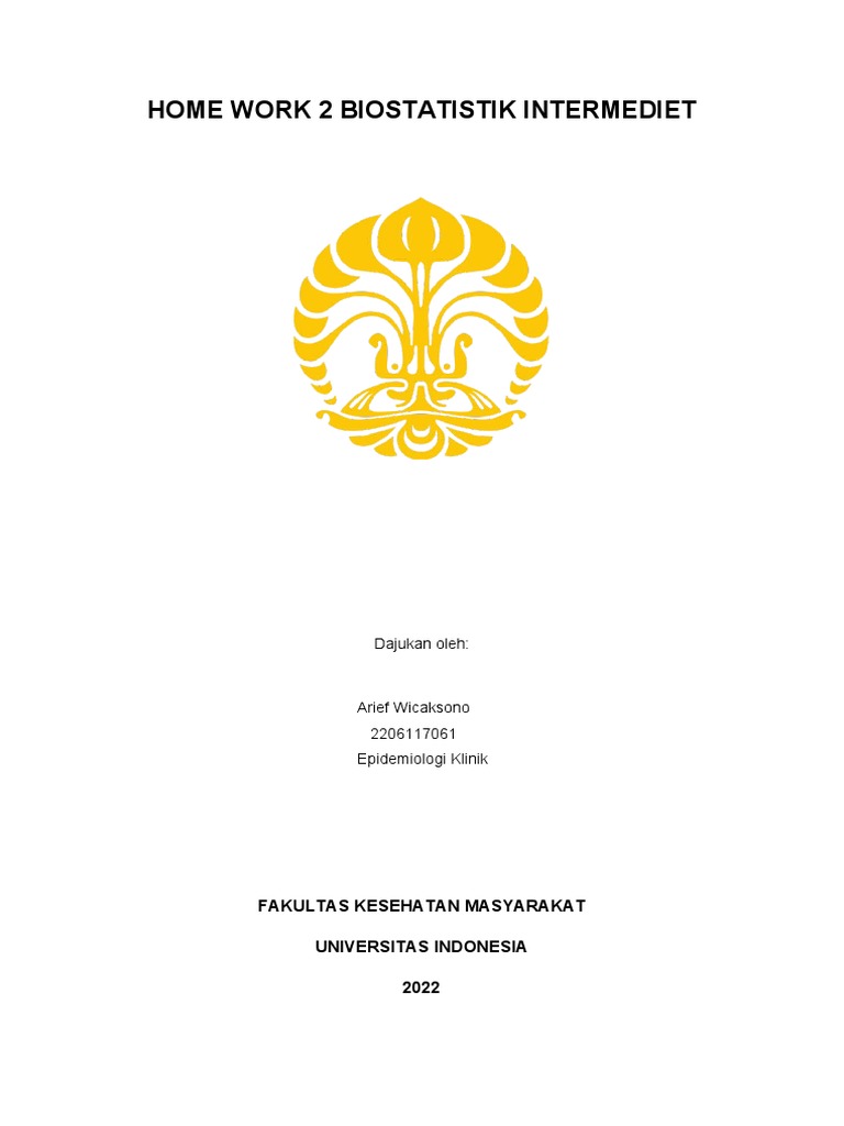 HW2 - Arief Wicaksono - 2206117061 | PDF | Statistics | Statistical Theory