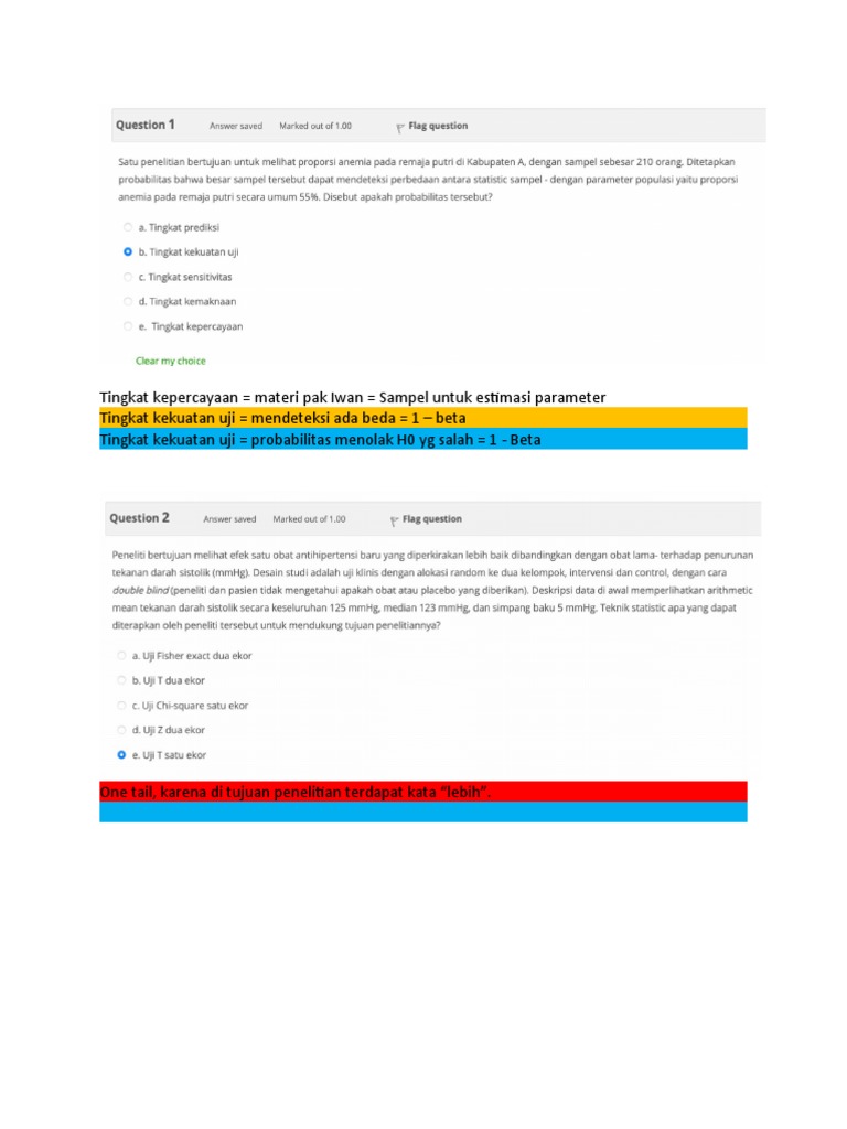 Kuis Biostatistik UAS | PDF