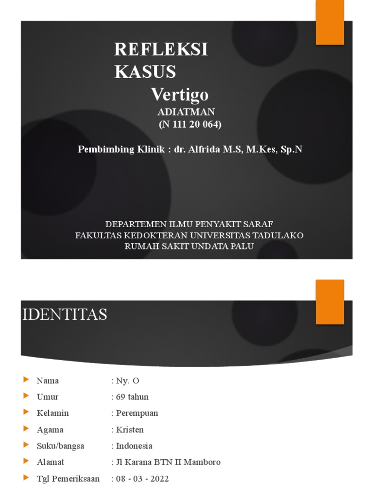 VERTIGO DAN NISTAGMUS HORIZONTAL PADA PENDERITA BPPV | PDF